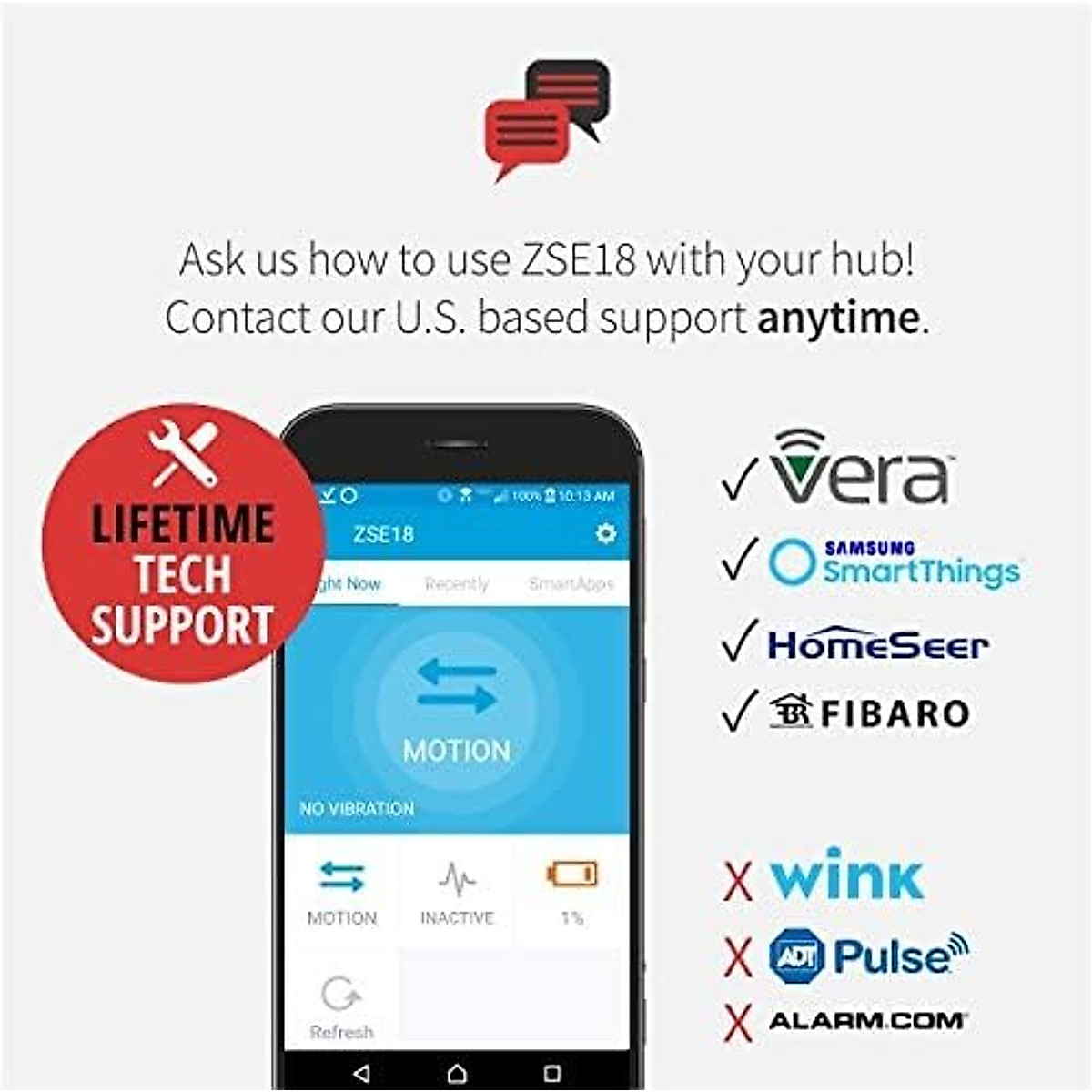 Zooz Z-Wave Plus S2 Motion Sensor ZSE18 with Magnetic Mount, Works with Vera and SmartThings