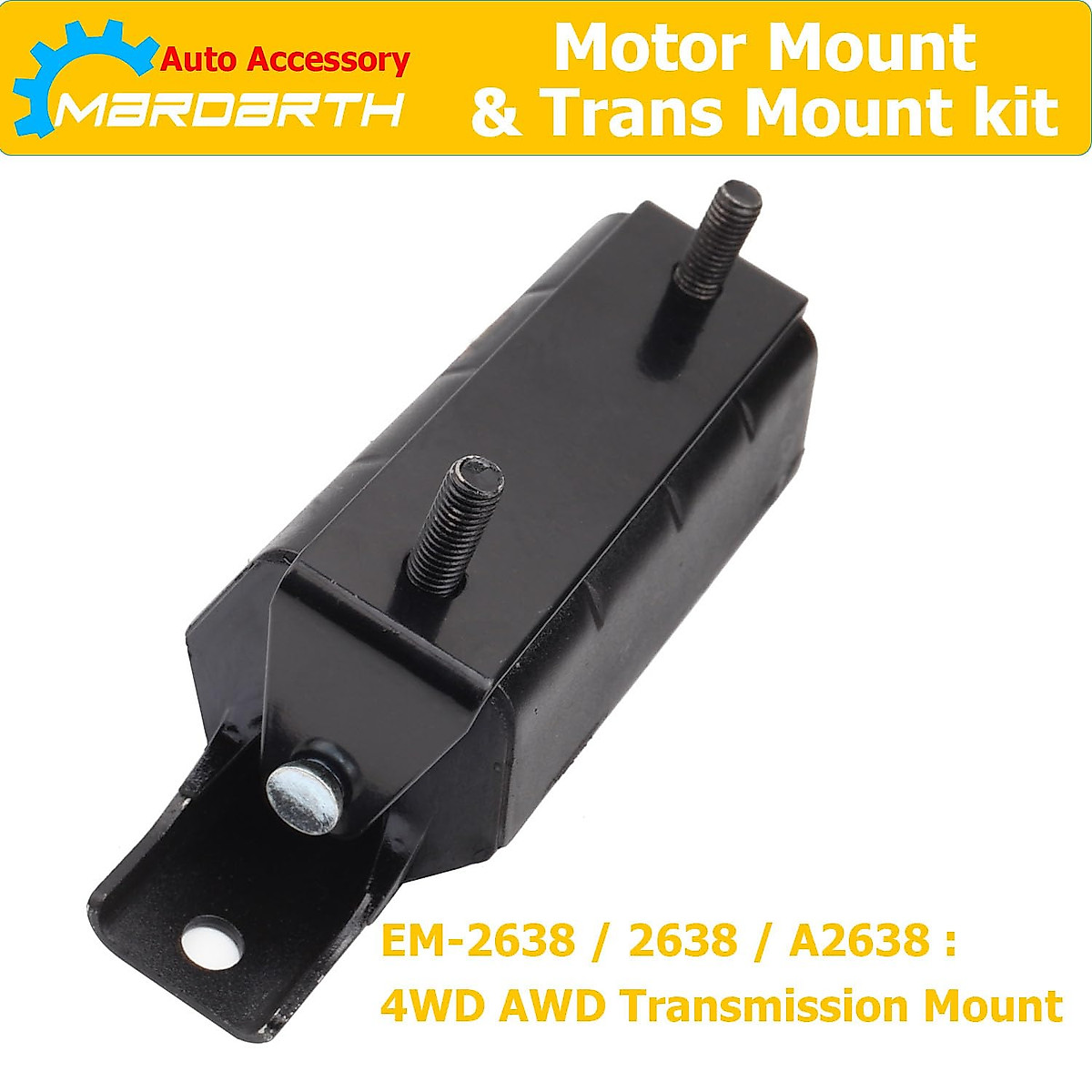 Set of 3, Engine Motor Mounts and Trans Mount Compatible with 99-06 Silverado Tahoe Sierra 1500 V8 5.3L 6.0L, Replace OE A2909 A2909 A2638