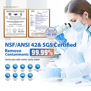Lamon R1PRO Reverse Osmosis Water Filter System, NSF/ANSI 42 Certified RO System Under Sink, Free Mineral Filter, Smart Faucet, 2:1 Pure to Drain, Reduces TDS