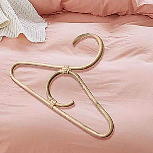 MXIAOXIA Rattan Clothes Hanger Style Kids Garments Organizer Rack Children Hanger Kids Room Decoration Hanger for Clothes