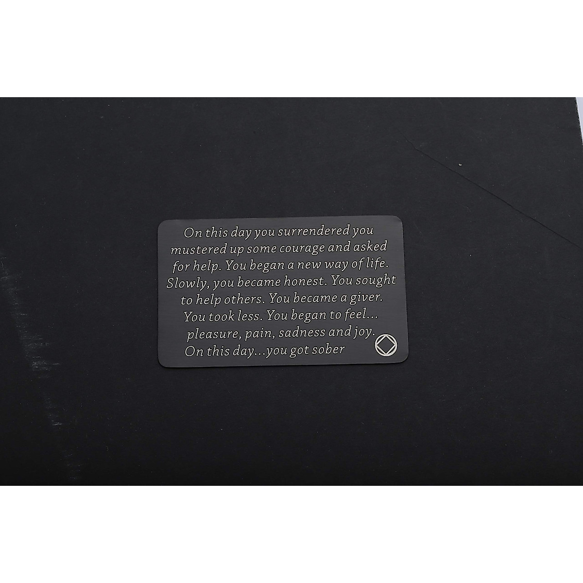 TIIMG Sobriety Gift Addiction Recovery Gift AA Gift NA Gift 12 Step Gifts Alcoholics Anonymous AA Recovery Sobriety Wallet Insert Card (You Got Sober NA black)