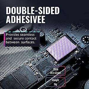 Cooler Master Thermal Pad 1.0 mm High Performance Thermal Pad, Conductivity W/m.k= 13.3m, Nano Elements Rapid Cooling, Double-Sided Adhesive for Electronics and Devices (TPX-NOPP-9010-R1)
