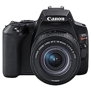 Canon EOS Rebel SL3 DSLR Camera w/EF-S 18-55mm F/4-5.6 Zoom is STM Lens + EF 75-300mm f/4-5.6 III Lens + 2X 64GB Memory + Case + Filters + Tripod + More (35pc Bundle)