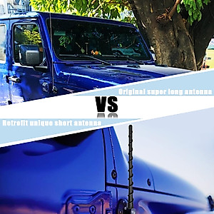 7 inch Spiral Antenna, Flexible Rubber Antenna Replacement, Waterproof PVC Rubber, Designed for Optimized FM/AM Reception