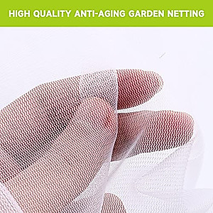 4.92x3.94 FT 4 Packs Garden Plant Netting Insect Bird Barrier Netting Mesh with Drawstring Bug Netting Plant Pest Barrier Covers Bags Protection Netting Covers Bags Plant from Insect Bird Eating