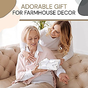 Double-Sided Home Sweet Home Sign for Shelf Decorations - Black and White Buffalo Plaid Decor Farmhouse - Small House Shaped Wood Block Signs with Sayings - Country Decor for Table or Fireplace Mantle