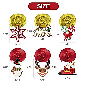 MGahyi Christmas Hanging Swirl Decorations, 47pcs Foil Ceiling Hanging Swirl Yard Party Supplies, Snowman Snowflake Winter New Year Hanging Pendant Spiral Ornament, Perfect for Outdoor Indoor Decor