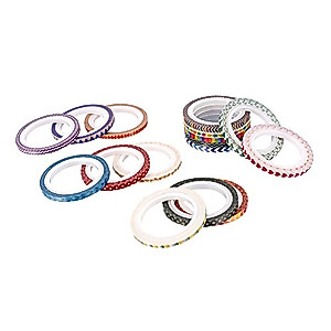 Agutape 48 Rolls Washi Tape Set,Foil Gold Skinny Decorative Masking Washi Tape,3MM Wide DIY Masking Tape