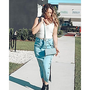 Montana West Crossbody Wallet for Women Dual Zipper Compartment Wristlet Purse Clutch Shoulder Bag MWC-209JN