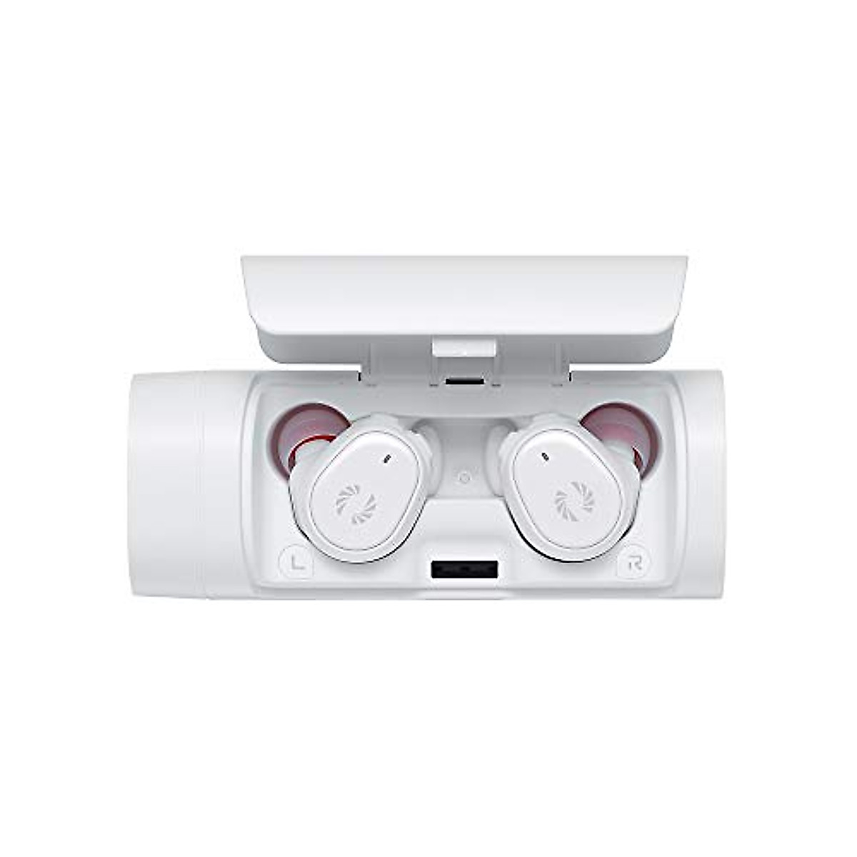 Phiaton Bolt BT 700 Bluetooth Earphones, True Wireless Earbuds with a Charging Speaker Case, Noise Reduction Earbuds, Stereo Sound, Dual MEMS Mic, Voice Command, 20 Hrs. Playtime, White