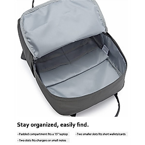 HotStyle DAYBREAK Casual Backpack, Stylish for School, Travel & College, Charcoal