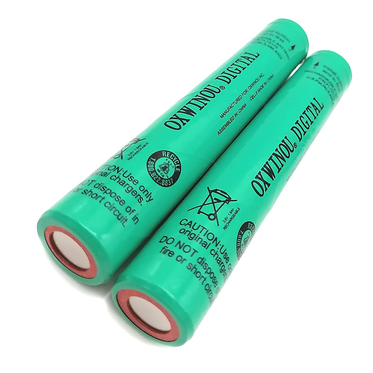 OXWINOU Battery Compatible with streamlight Stinger Battery 75175 hp xt ds led sdfl-c852 3.6 Volt 1.8ah Rechargeable Battery Stick (NiCd 3.6V 1800mAh) 2-Pack Batteries