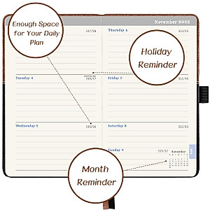 2023 Pocket Planner - Pocket Calendar 2023, Weekly Monthly Planner from January 2023 to December 2023, Small Planner for Purse with Elastic Closure, Inner Pocket