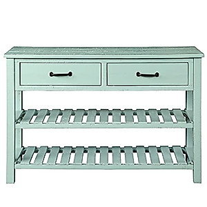 LIRUXUN Three Colors Console Table Sofa Table Console Tables for Entryway Hallway Bathroom Living Room with Drawers and 2 Tiers (Color : Black)