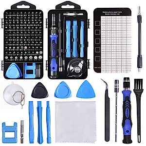 HPFIX Precision Screwdriver Sets 124-Piece Computer Tool Kit with 101 Bits Magnetic, Electronics Repair Tool Kit for iPhone, MacBook, Laptop, PC, Tablet, PS4, Xbox, Nintendo, Game Console