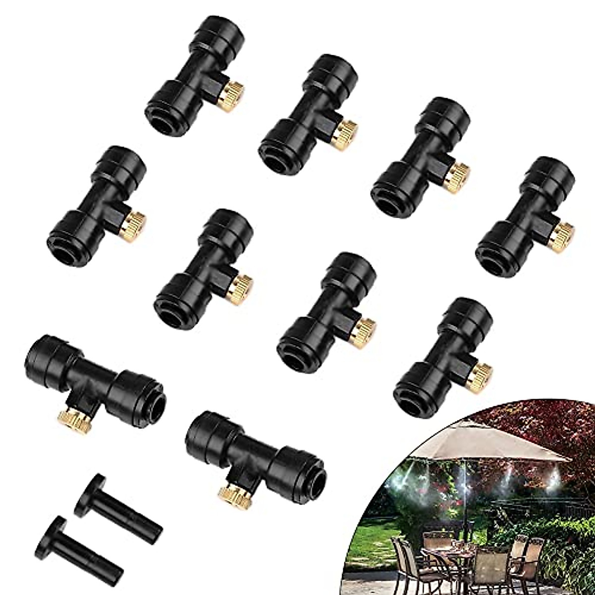 UXZDX Fog Nozzles Drip Irrigation Garden Sprayer for Outdoor Patio Misting Cooling System Garden Water Mister