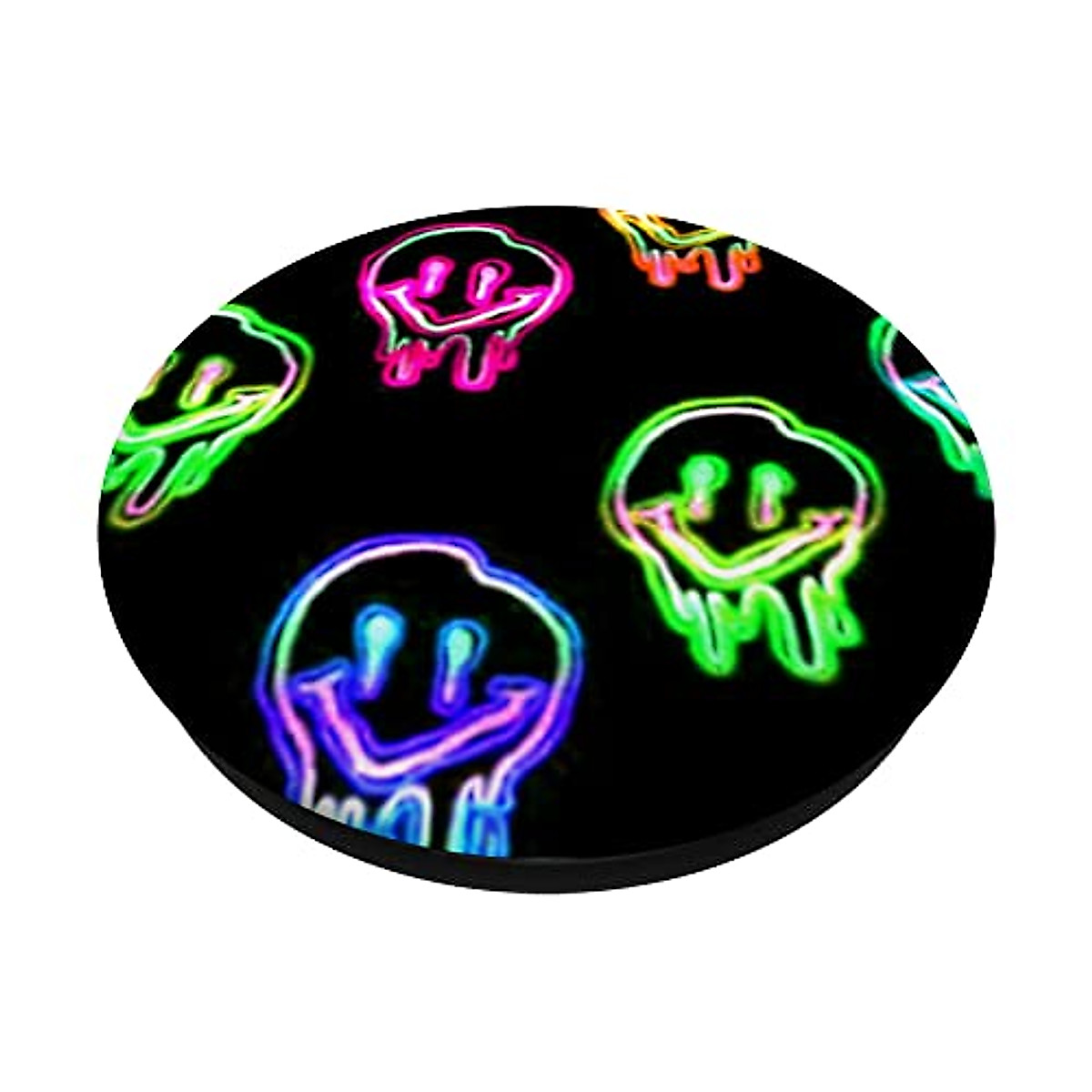 Trippy Psychedelic Drippy Happy Face 70s Aesthetic Retro Y2K PopSockets Swappable PopGrip