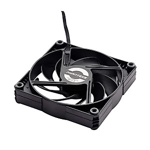 Phanteks (PH-F120SK_BBK_PWM) SK120 PWM Fan, 120mm Fan, high Airflow Nine-Blade Design, Rubber dampening washers - Black