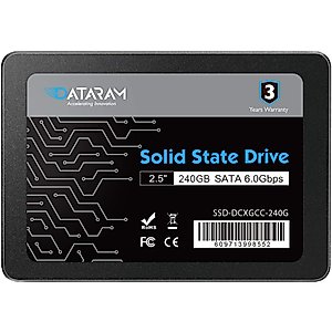 Dataram 2.5" SSD, 6.0 Gbps SATAIII Solid State Drive High Speed Read & Write (240GB)