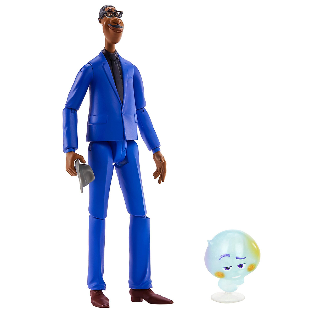 Mattel Pixar Disney Soul Joe Gardner Action Figure 8-in Tall Movie Character Toy with 2-in 22 Figure, Highly Posable with Authentic Look, Gift Fans & Collectors