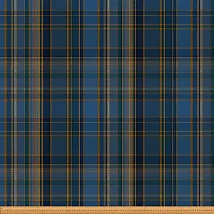 Plaid Fabric by The Yard, Retro Grid Upholstery Fabric, Buffalo Check Stripe Decorative Fabric, Vintage Geometric Indoor Outdoor Fabric, Clothing DIY Art Waterproof Fabric, Orange Blue, 1 Yard