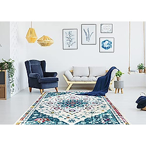 Signature Loom Natalie Oriental Area Rugs, 8x10 - Persian Area Rugs for Living Room - Gorgeous Turkish Carpets and Rugs for Bedroom - Kashan/Heriz/Kirman/Tabriz/Turkish