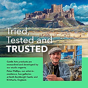 Castle Art Supplies 72 Watercolor Pencils Set | Vibrant Pigments for Blending, Drawing and Painting | For Adults, Hobbyists and Professionals I Protected and Organized in Presentation Tin Box