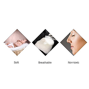 MelinSam18 Inch Australia Genuine Sheepskin Car Seat Cushion Covers Chair Pad One Seat Cover for car, Office Chair, or Plane (White)