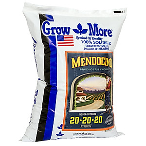 Grow More 721574 Mendo Soluble 20-20-20 25lb, 25 lb