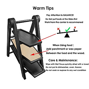 Gothic Home Decor - Wooden Black 3 Tiered Coffin Tray for Goth Kitchen Veggies Fruits, Goth Party Wedding Dessert Cupcake Stand, Afternoon Tea Coffin Shelf