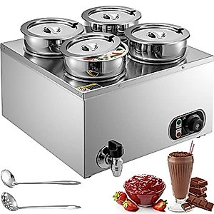 Commercial Soup Warmer 29.6 Qt Capacity, Electric Food Warmer Stainless Steel with Tap