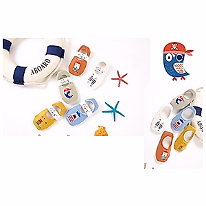 JUNOAI Toddler Non Skid No Show Socks - Low Cut Anti Slip Grip Slippers for Baby Kids Boys Girls 10 Pairs (3-4T, Dinosaur)