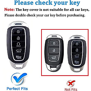 MILD EAST For Hyundai Palisade Elantra Key fob Cover Case with Keychain Smart 5 Button TPU Protector Keyless Remote Holder