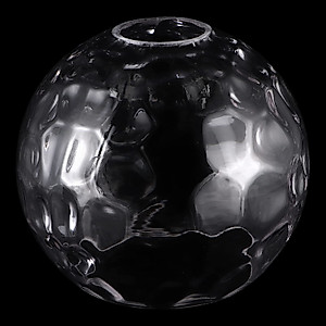 Skelang Hammered Glass Shade, Globe Lampshade with 1-5/8" Fitter Opening, Fixture Replacement Globes for Pendant Light, Lamp, Wall Sconce