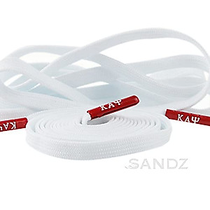 Kappa Alpha Psi shoelaces with KAΨ embossed aglets (White)