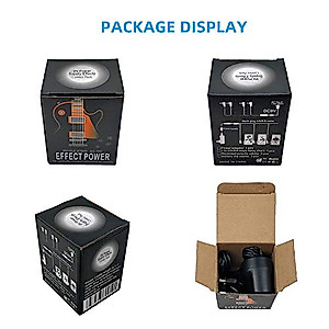 Pigtone DC 9V Guitar Pedal Power Supply AC Wall Charger Adapter 9V DC 1A 1000mA Tip Negative 5 Way Daisy Chain Pedal Cables for Most Guitar Effect Pedals