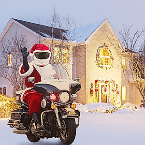 YHNTGB Christmas Santa Motorcycle Helmet Cover Santa Claus Xmas Hat Decoration Accessories Nativity Helmet Cover Motorcycle Skiing Accessories Fun Rides and Gifts for Men & Women