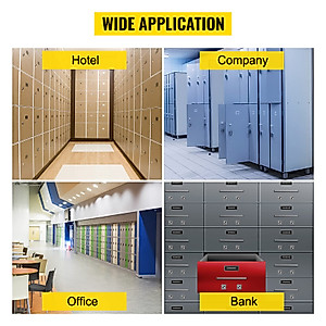 VEVOR Key Cabinet, Key Lock Cabinet Steel, Q235 Steel Key Storage, Wall Mounted Key Storage Box, Black Key Box Organizer for School, Office, Hotel, Bank (120 positions)