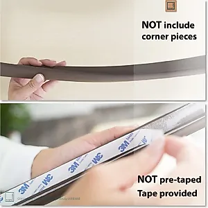 Roving Cove Edge Protector for Baby (6ft Large Edge Only), Hefty-Fit Heavy-Duty Soft Foam Furniture Edge Bumper Guards, Desk Edge Cushion, Wall Corner Covers, 3M Adhesive, Onyx Black