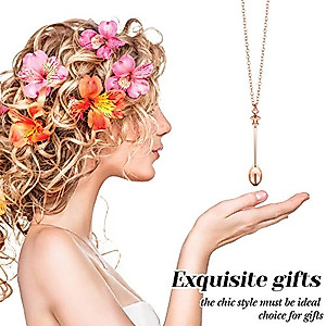 4 Pieces Spoon Necklace Teaspoon Pendant Necklace Crown Teaspoon Mini Spoon for Filling Vials with Salts, Sand, Glitter with Necklace Loop Pendant (Gold, Silver, Rose Gold, Black)