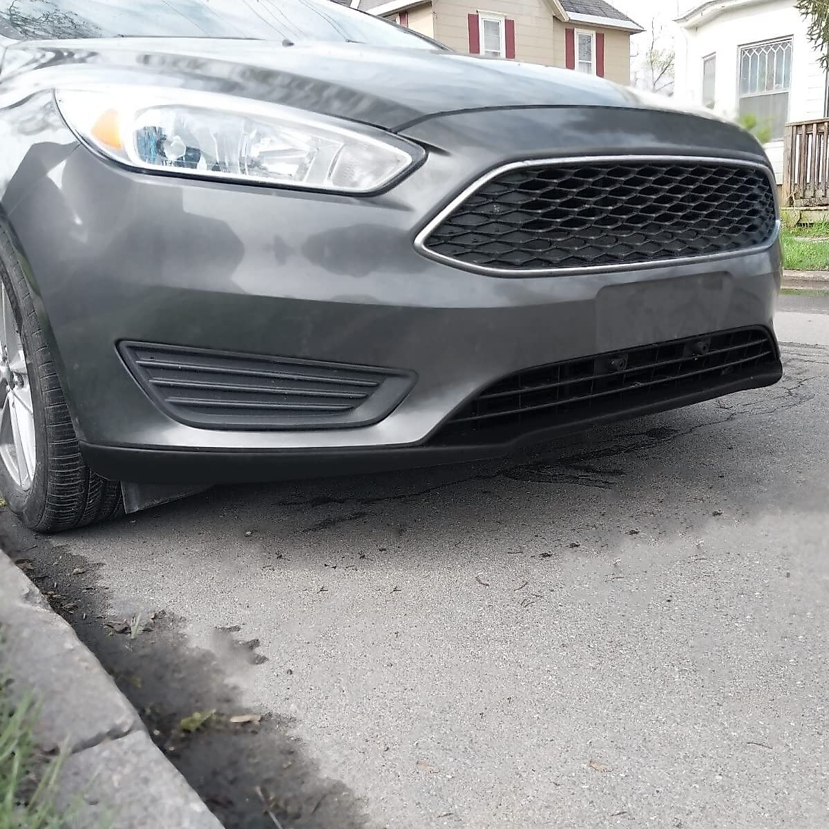 ECOTRIC Front Bumper Valance Lower Grill Compatible with 2015-2018 Ford Focus F1EZ17626A Lower Lip Chin Grill Grille Spoiler Panel