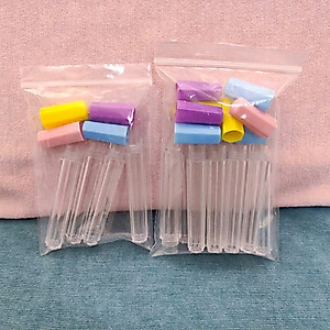 Jeanoko Pin Needle Storage, 10Pcs Sewing Needles Container Clear Durable Plastic Wide Application Needle Storage Tubes Foe Felting Sewing Needles Tubes Bottle Holder Storage Case