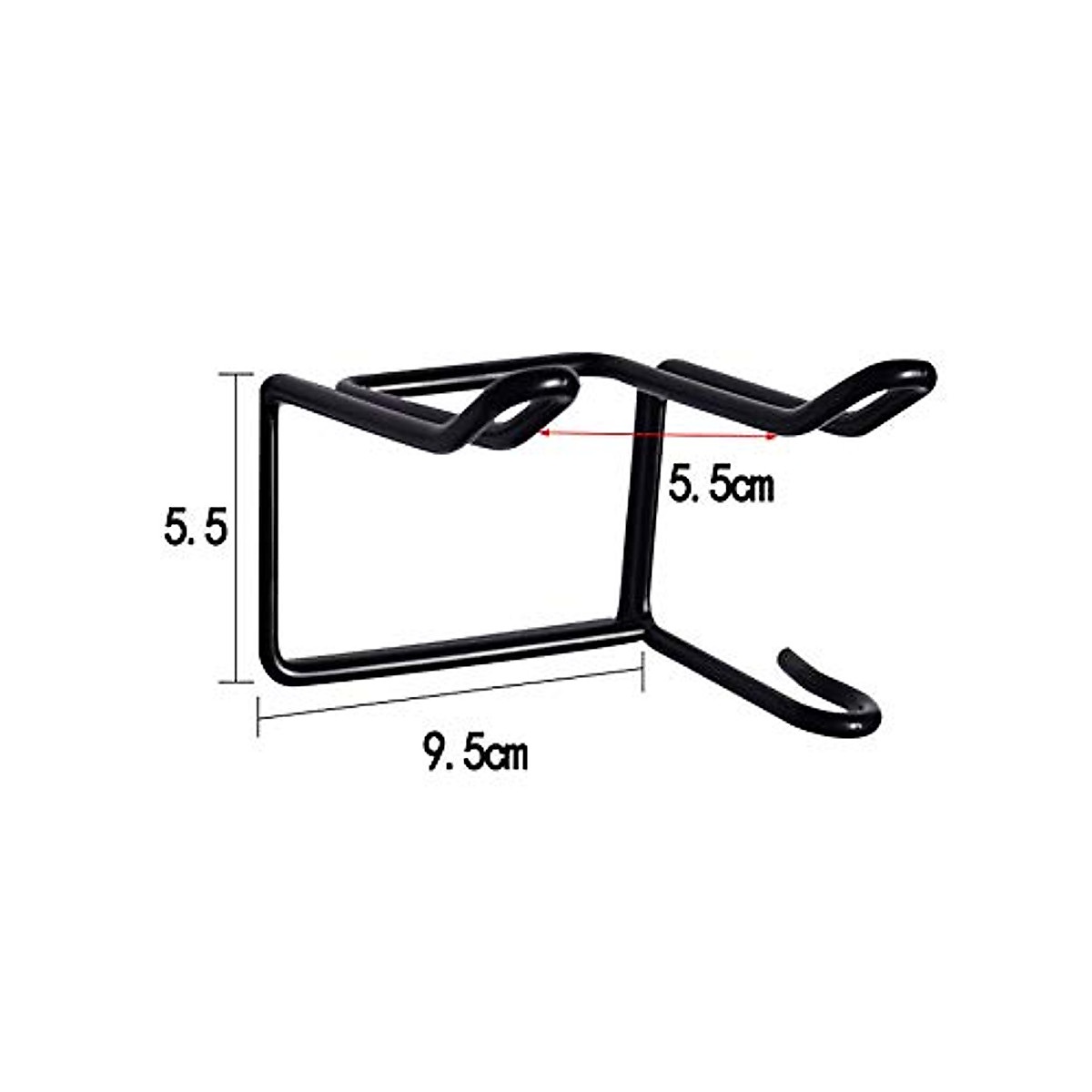 Wall-Mounted Hair Dryer Rack, Stainless Steel Hair Dryer Rack Storage Rack, Fashion Hair Dryer Bracket, no Need to Punch (black-1pack)