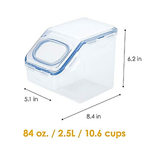 LOCK & LOCK Easy Essentials Food Lids (Flip-top) / Pantry Storage Containers, BPA Free, Top-10 Cup-for Snacks, Clear
