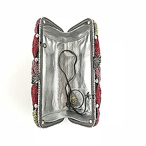 DJBM Women Lips Shaped Rhinestone Clutch Metal Crystal Evening Bags for Women Clutch Purse for Evening Party Cocktail, Multicolored Clutch