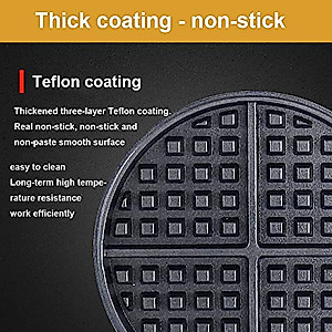 Waffle Maker, Commercial Stainless Steel Waffle Maker, Double Sided Heating, Non-Stick Plate/Easy To Clean, Adjustable Temperature (50~250°C), For Restaurant, Bakery,A