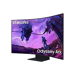 SAMSUNG Odyssey Ark 55-Inch Curved Gaming Screen, 4K UHD 165Hz 1ms (GTG) Quantum Mini-LED Gamer Monitor w/Cockpit Mode, Sound Dome Technology, Multi View, HDR10+ (S55BG970NN) 2022