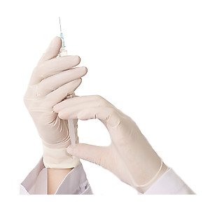 Adenna GLD260 Gold 6 mil Powder-Free Latex Gloves, Medical Grade, White, X-Small, Box of 100