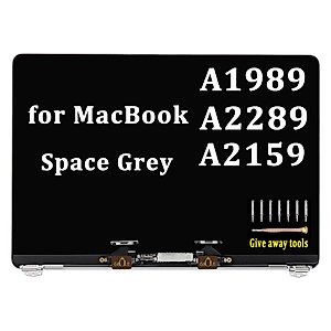 GBOLE Replacement for MacBook A1989 A2159 A2289 EMC 3456 3358 3348 3301 LCD Screen Display Digitizer Assembly Panel (Space Grey)