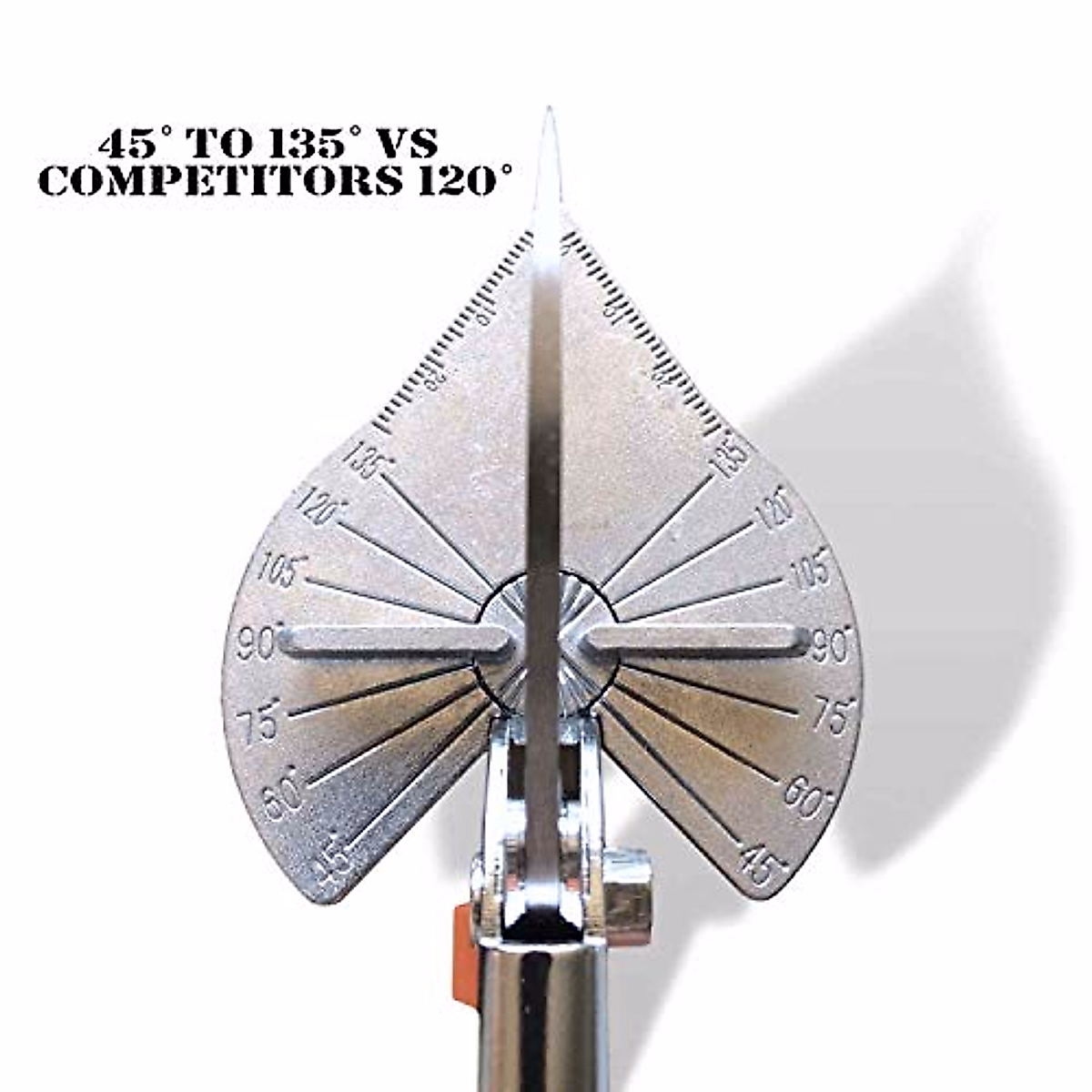 Multi Angle Miter Cutter | + Spare Blade | Hand Scissors Multipurpose Tool | 45-135 Degree Cutting | Stainless Steel, Rubber Handle & Safety Lock | Miter Shears, Trim, Chamfer & Quarter Round Cutters
